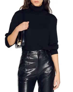Sandro Slim Fit Turtleneck Sweater