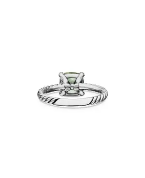 David Yurman Chatelaine Ring With And Diamonds - Prasiolite