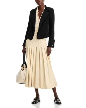 NIC+ZOE Fringe Knit Jacket - Black Onyx