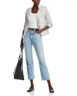 NIC+ZOE Fringe Knit Jacket - Sugar Cookie