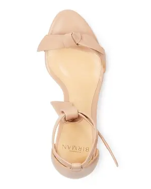 ALEXANDRE BIRMAN Clarita Ankle Tie High Heel Sandals - Nude
