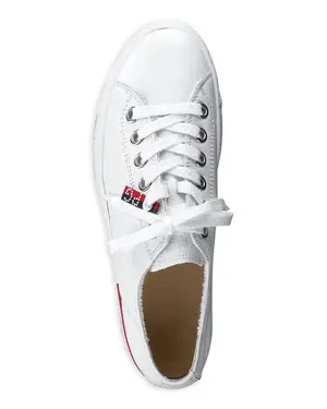 Paul Green Carly Lace Up Sneakers - White Leather