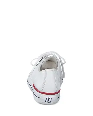 Paul Green Carly Lace Up Sneakers - White Leather