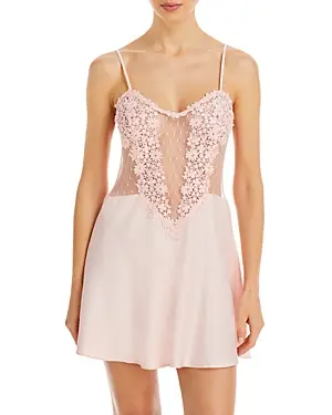 Flora Nikrooz Showstopper Charmeuse Chemise Pink