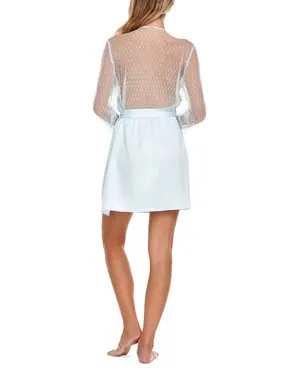 Flora Nikrooz Showstopper Charmeuse Cover-up Robe - Ice Blue