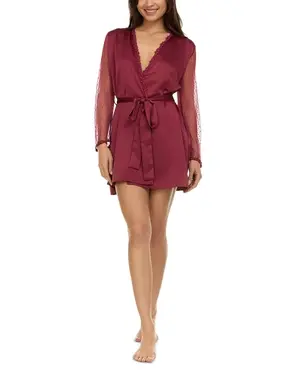 Flora Nikrooz Showstopper Charmeuse Cover-up Robe - Wine