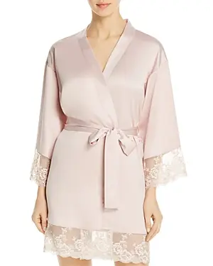 Flora Nikrooz Rosa Charmeuse Kimono Shell Pink