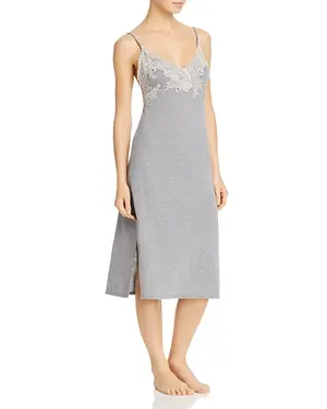 Natori Luxe Shangri-la Chemise - Gray/cocoon