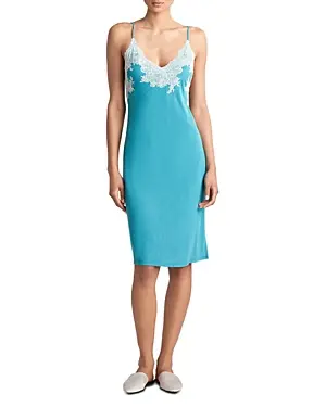 Natori Luxe Shangri-la Chemise Heather Vivid Teal