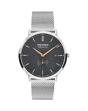 Movado Silhouette Watch, 40mm - Gray