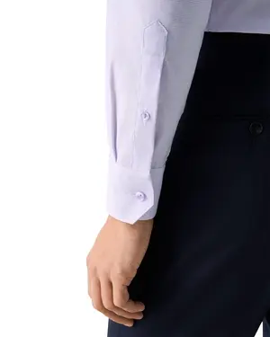 Eton Slim Fit Textured Solid Shirt - Purple