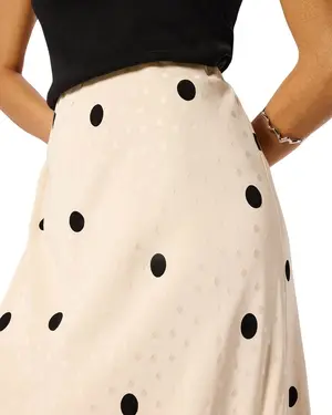 Whistles Jacquard Spots Midi Skirt