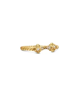 David Yurman Renaissance 18k Yellow Gold Ring With Diamonds - White/gold