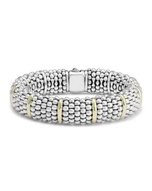 Lagos Signature Caviar Station Bracelet - Silver/gold