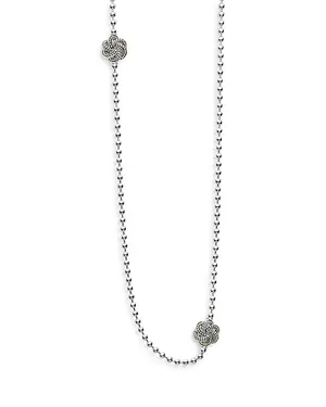 Lagos Love Knot Station Necklace - Silver