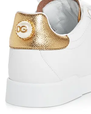 Dolce & Gabbana Low-top Sneakers - White/gold