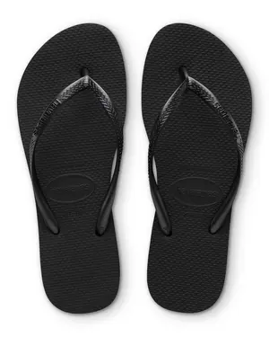 Havaianas Slim Flatform Thong Sandals - Black