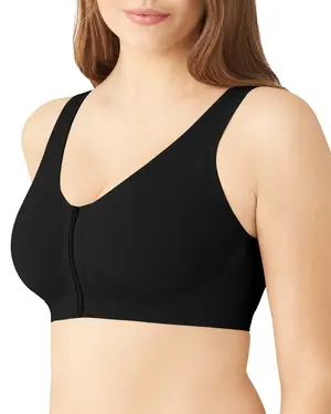 Wacoal B. Smooth Front Close Mastectomy Bralette - Black