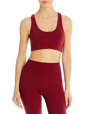 Splits59 Sara Airweight Racerback Sports Bra Bordeaux