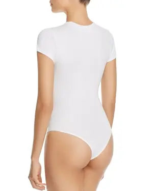 Yummie Seamlessly Shaped Crew Neck Bodysuit - White