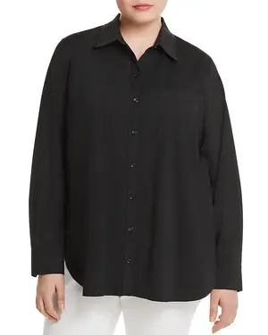 Lyssé Schiffer Pocketed Button-down Shirt - Black