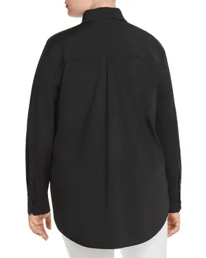 Lyssé Schiffer Pocketed Button-down Shirt - Black