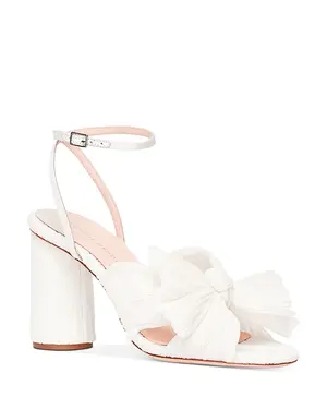 LOEFFLER RANDALL Camellia Bow High-heel Sandals - Pearl