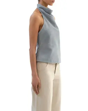 LAMARQUE Suede Halter Top