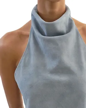 LAMARQUE Suede Halter Top