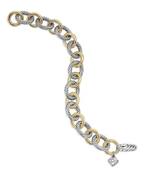 David Yurman Oval Link Bracelet With Gold