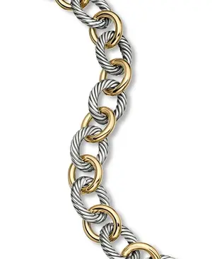 David Yurman Oval Link Bracelet With Gold