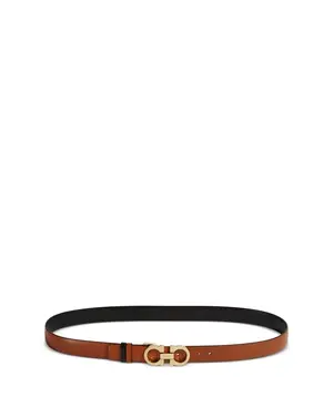 FERRAGAMO Gancini Slim Reversible Leather Belt