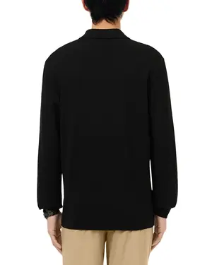 Lacoste Classic Fit Long-sleeve Pique Polo Shirt - Black