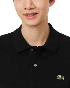 Lacoste Classic Fit Long-sleeve Pique Polo Shirt - Black