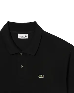 Lacoste Classic Fit Long-sleeve Pique Polo Shirt - Black
