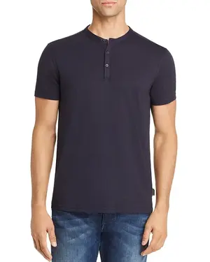 John Varvatos Jersey Henley - Navy