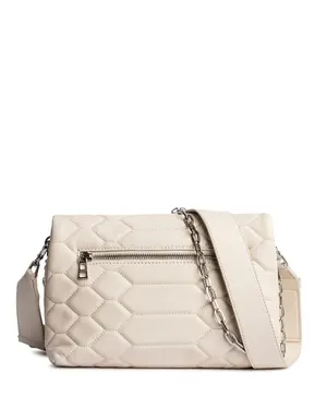 Zadig&Voltaire Xl Rocky Matte Scale Shoulder Bag - Flash
