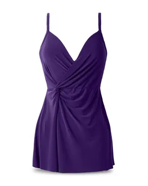 Miraclesuit Twisted Sisters Adora Swim Dress - Mulberry