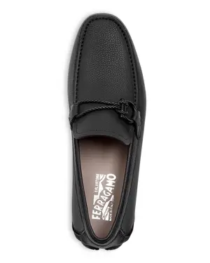 FERRAGAMO Moc Toe Leather Drivers - Nero