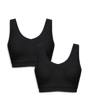 Chantelle Soft Stretch Wireless Padded V-neck Bras, Set Of 2 - Black