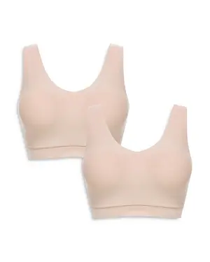 Chantelle Soft Stretch Wireless Padded V-neck Bras, Set Of 2 - Ultra Nude