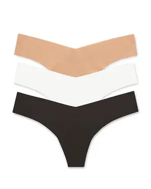 Commando Classic Thong, 3 Pack - Black/nude/white
