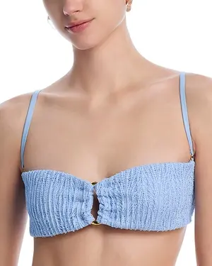 Peixoto Talia Bikini Top - Cloud Blue Weave