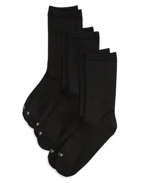 Hue Super Soft Crew Socks Set - Black Pack