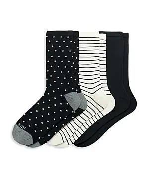 Hue Super Soft Crew Socks Set Dots