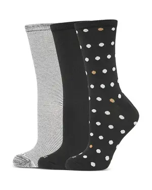 Hue Super Soft Crew Socks Set Multi Dot