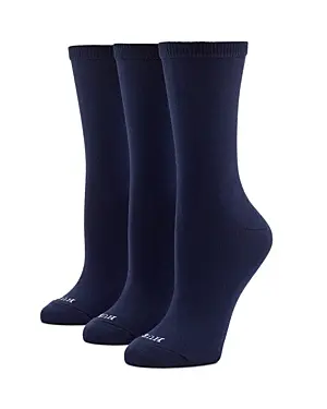 Hue Super Soft Crew Socks Set Navy