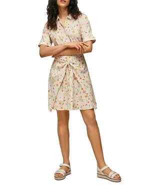 Whistles Dolly Fruit Print Tie Front Dress
