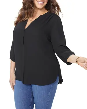 NYDJ Pintuck-back Blouse