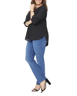 NYDJ Pintuck-back Blouse